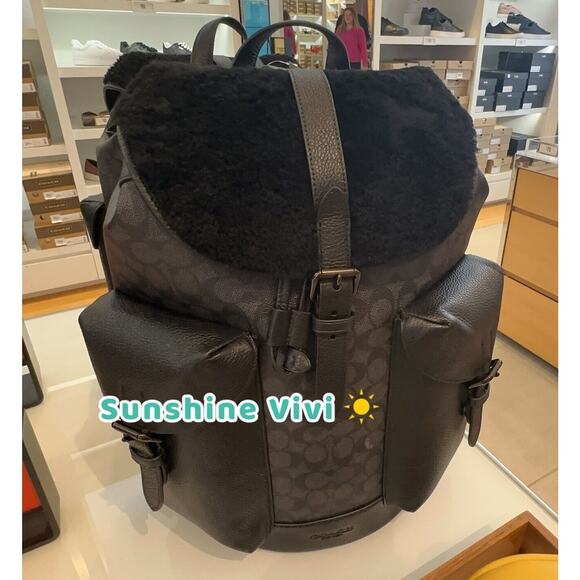 Coach | Bags | Nwt Coach Warner Backpack In Signature Canvas Leather ...
